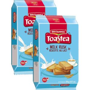 Britannia Toastea Milk Rusks Indian snacks toast biscuit tea time ...