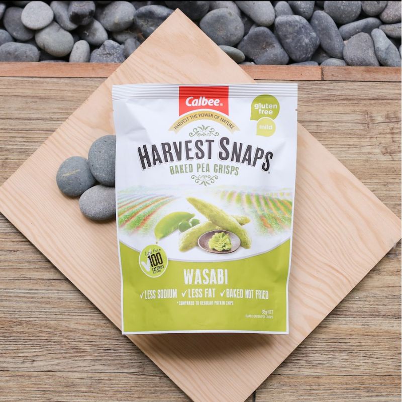 Calbee harvest snaps snacks green pea snack Japan Hong Kong Review ...
