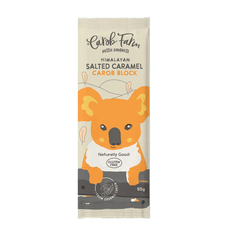 CAROB FARM Gluten Free Chocolate Bar Carob Koala Salted Caramel Review ...