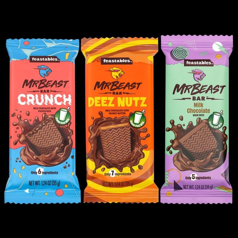 Feastables MrBeast chocolate crunch bar milk chocolate bars Mr Beast ...
