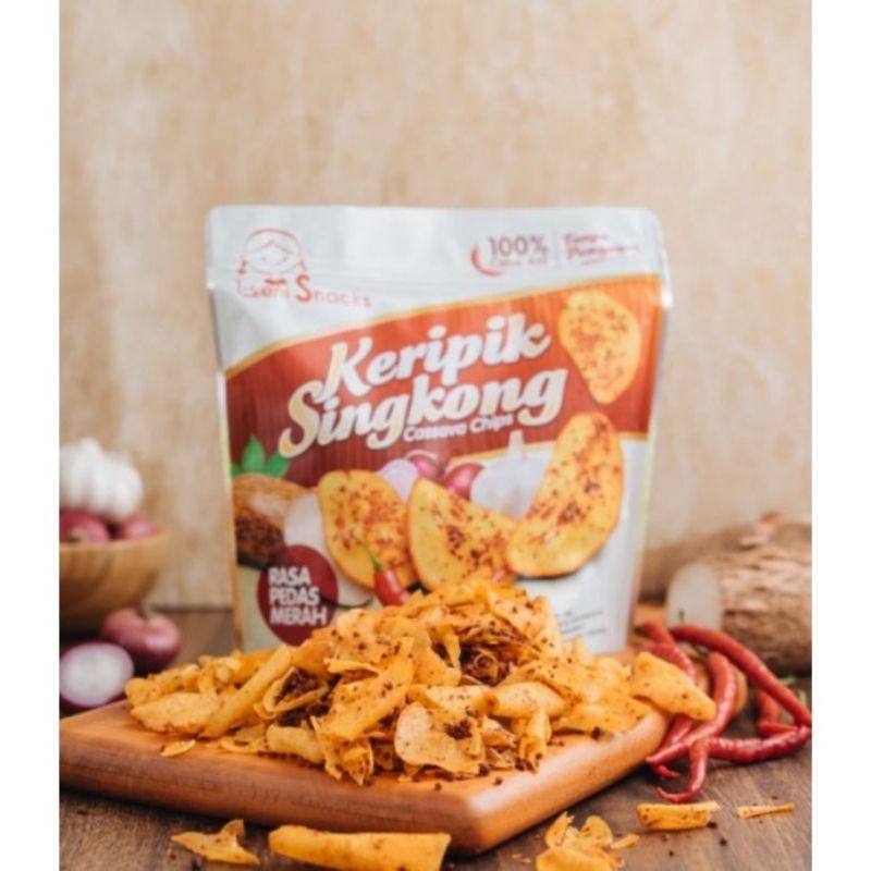 Genie snacks cassava chips healthy snacks tidbits cassava slice spicy ...