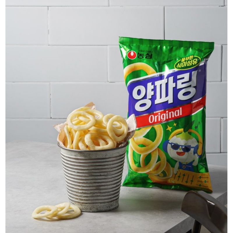 Nongshim onion rings Korean onion flavoured snack tidbits crispy snacks ...